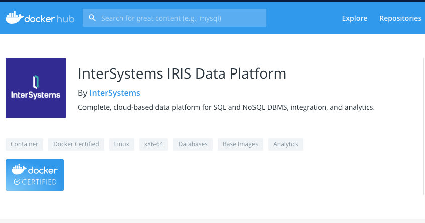 InterSystems IRIS Community Edition Now Available On The Docker Store